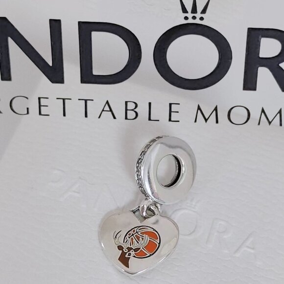 Pandora | Jewelry | Pandora Wisconsin Map Dangle Deer And Basketball ...